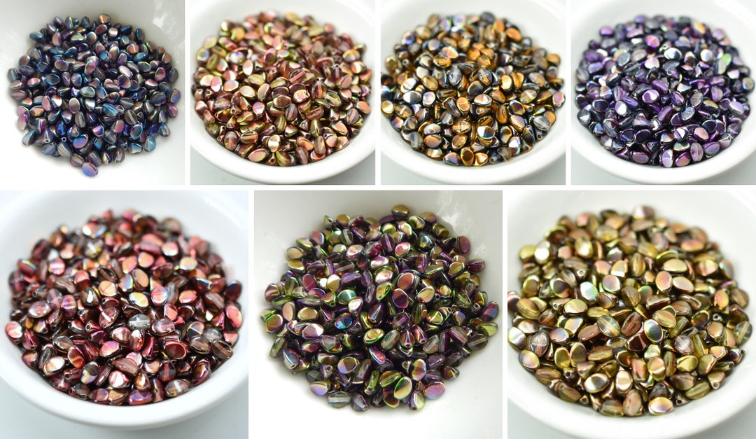 100 Beads - Pinch 5x3mm Choose Color, Magic Colors - Czech Glass - Etsy