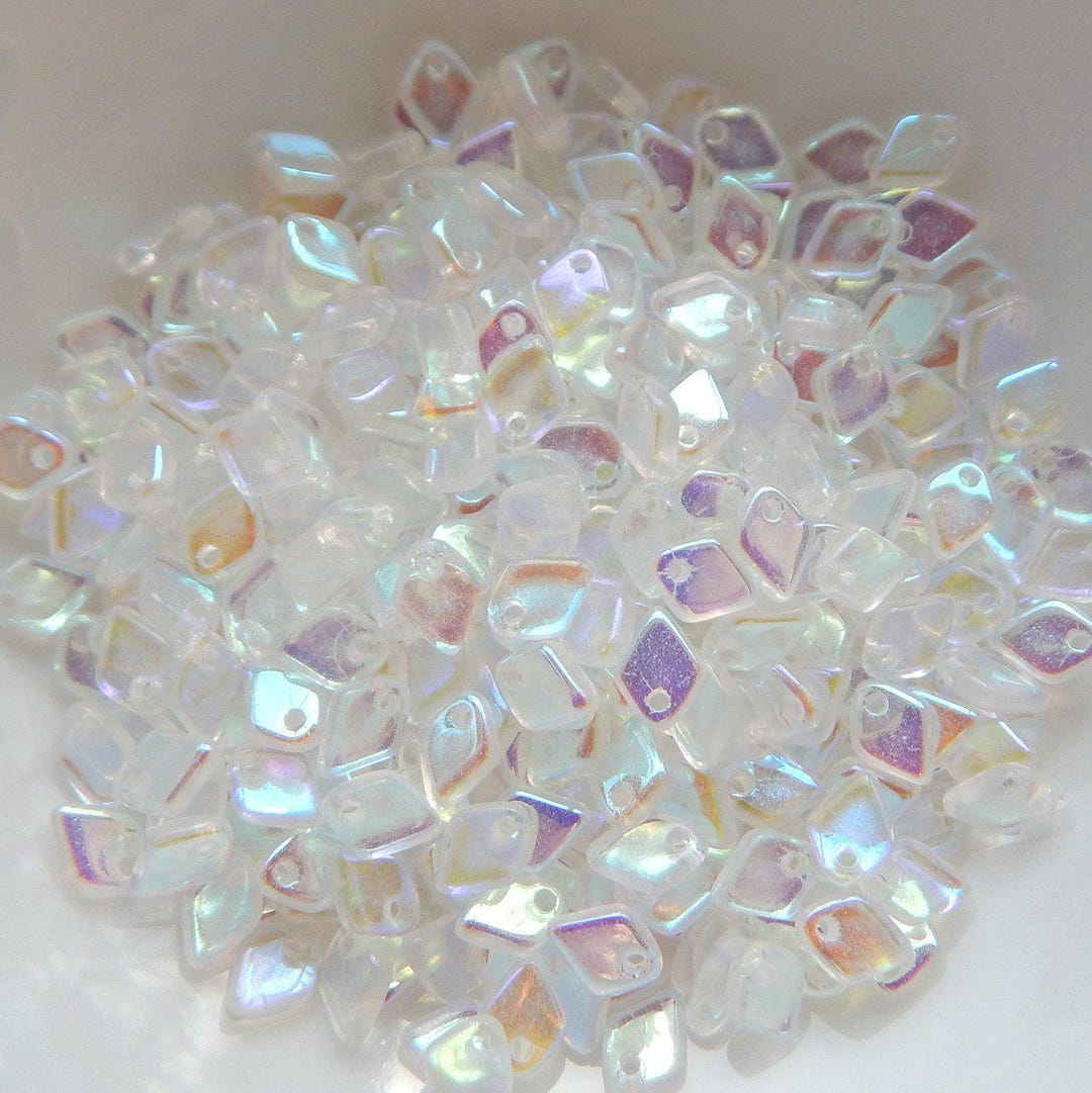 5mm Dragon Scale Drop Crystal AB (5 Grams) Czech Glass Beads - Etsy