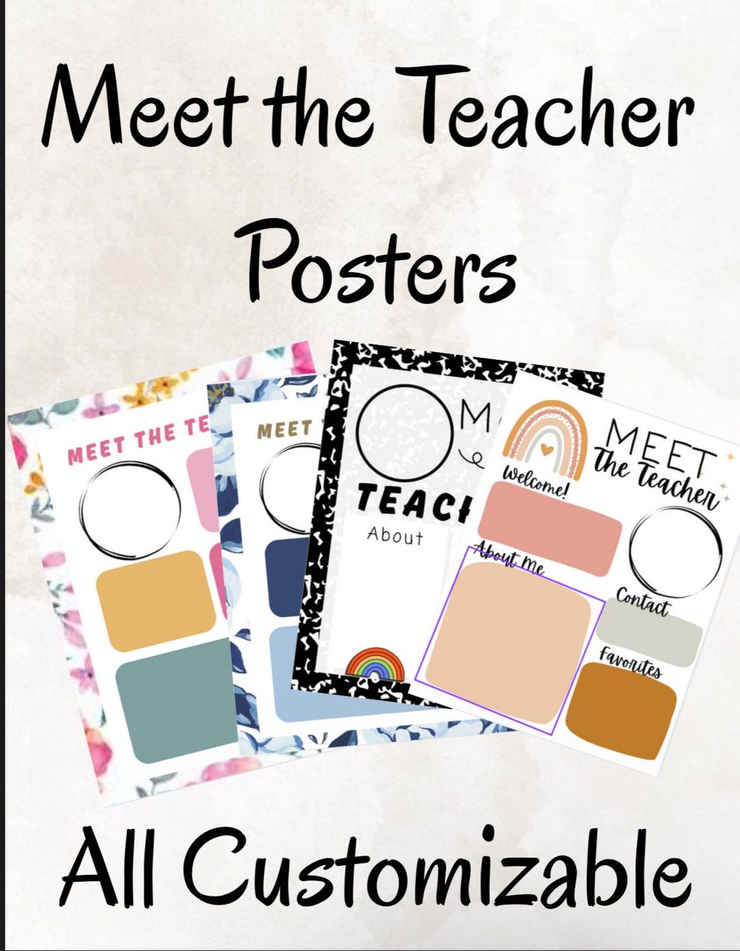 Meet the Teacher Posters - Etsy