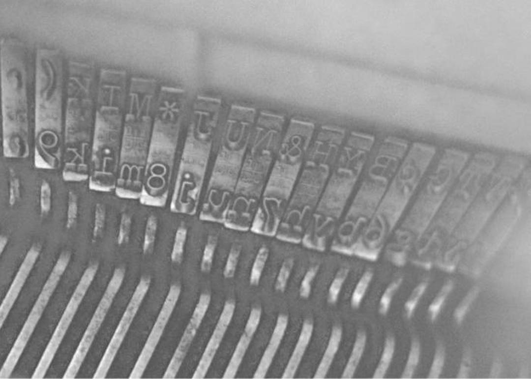 Vonnegut's Typewriter B&W - Asterisk Asshole Key 5 X 7 Inch ...