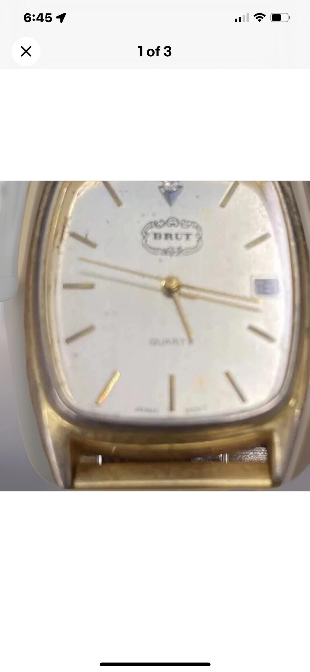 Vintage Brut Tank Mens Gold Tone Dial Date Stretch Band Wrist Watch - Etsy