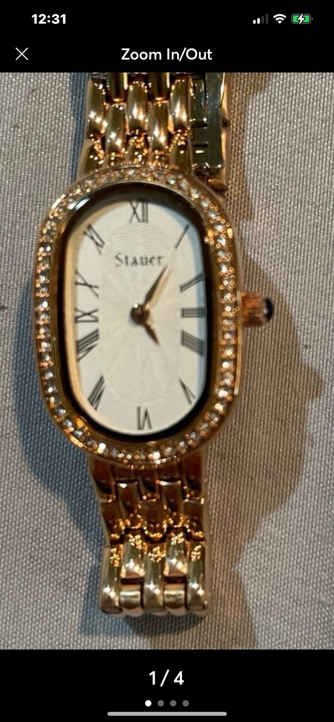 Vintage Stauer Rose Gold Tone Watch Crystal Bezel Link Band - Etsy