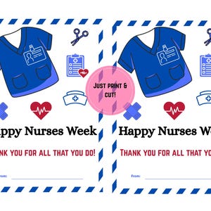 Printable Nurse Appreciation Card, Nurse Week, Thank You for All That ...