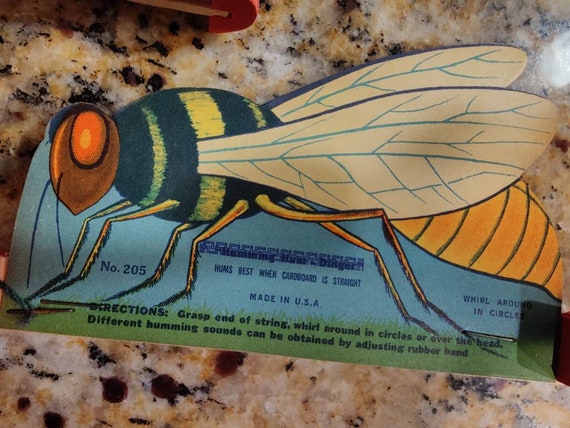 Pair of Vintage Insect Wasp buzzer Toy Ephemera | Etsy