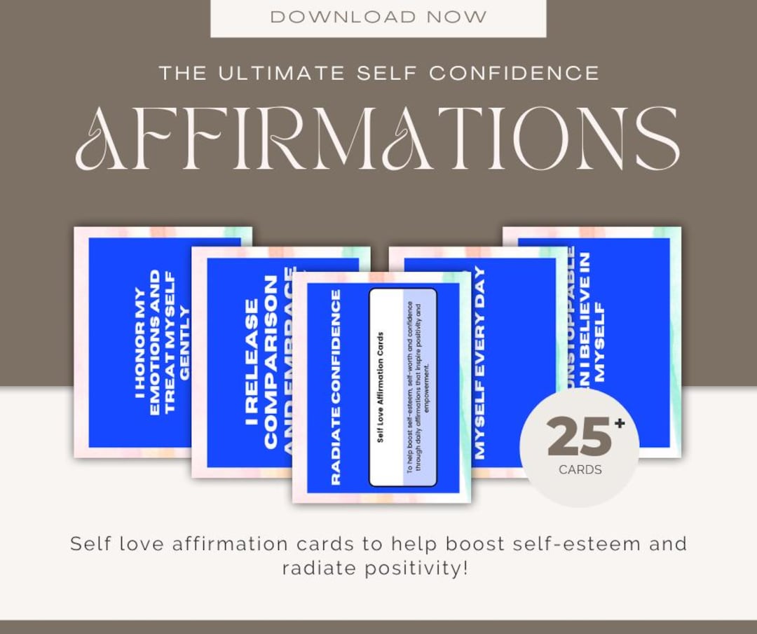 Radiate Confidence Affirmation Cards | Boost Self-esteem and Daily ...