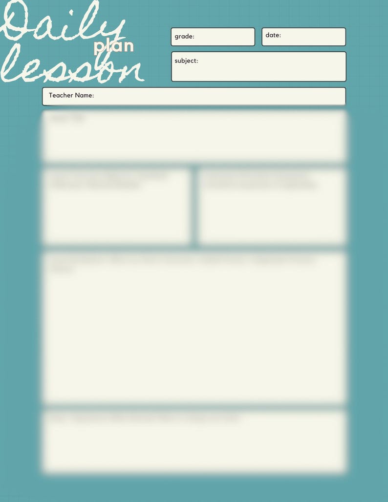 Teacher Lesson Plan Templates | Printable & Editable Canva | Organized ...