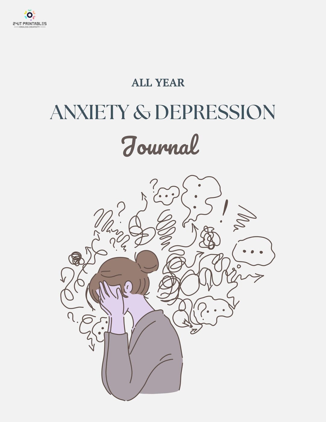 All-year-round Anxiety & Depression Journal | 62-page Mental Health ...