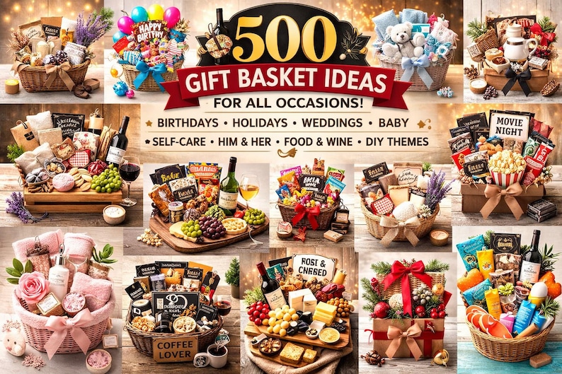 500 Gift Basket Ideas Bundle | DIY Inspiration for Every Occasion ...