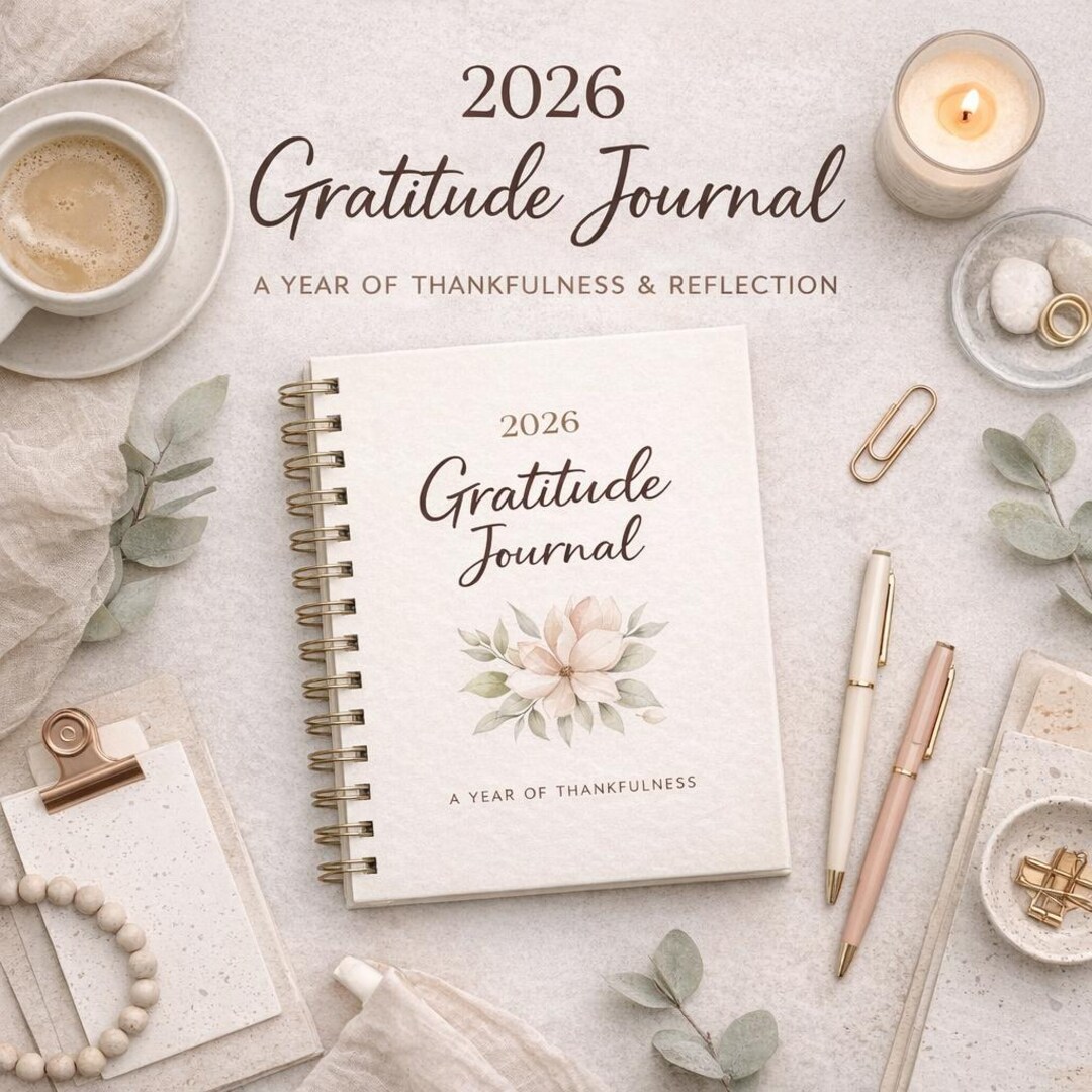 2026 Gratitude Journal | Daily Thankfulness Planner | Mindfulness ...