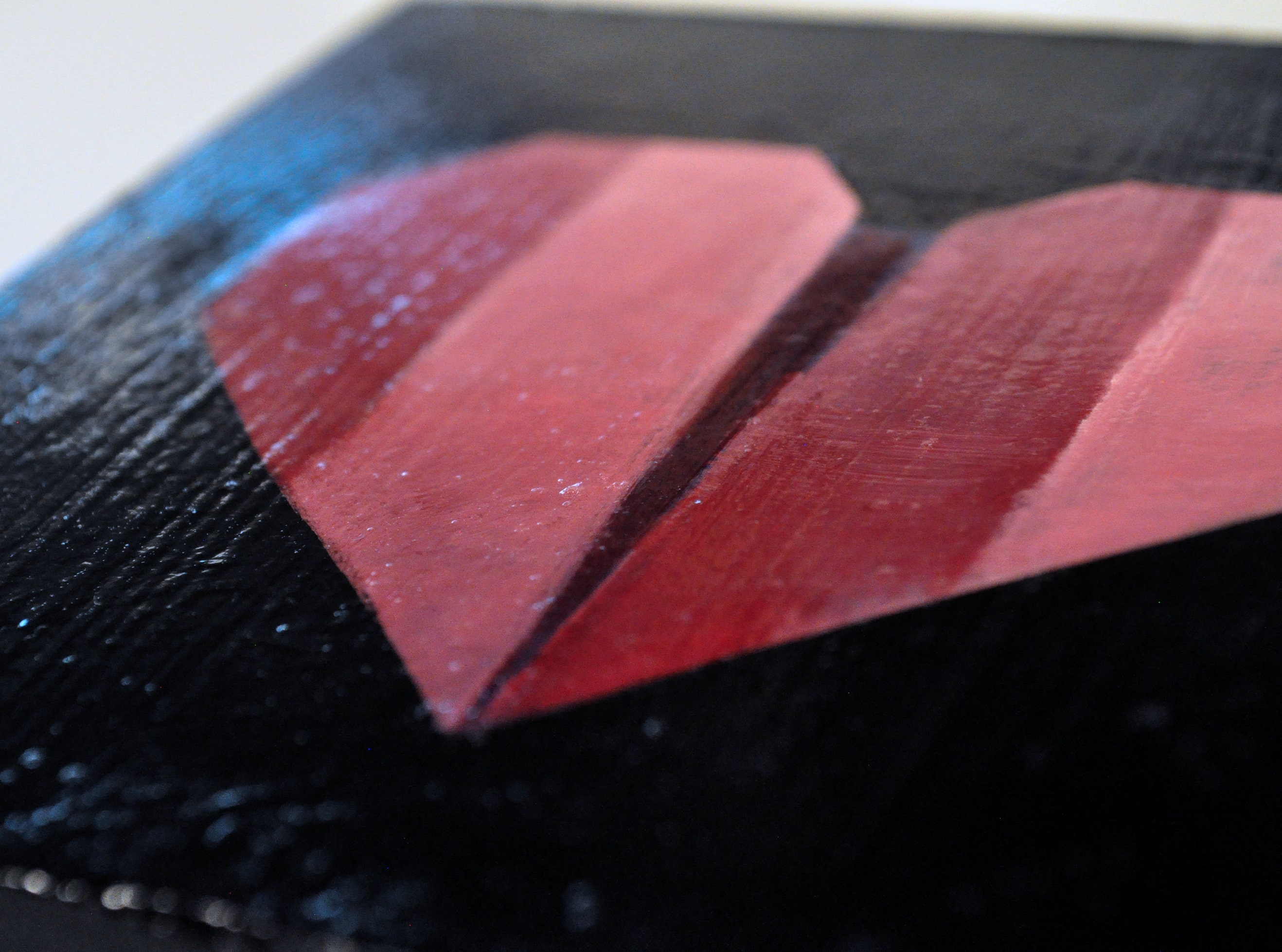 Mini Acrylic Painting Origami Heart OOAK - Etsy