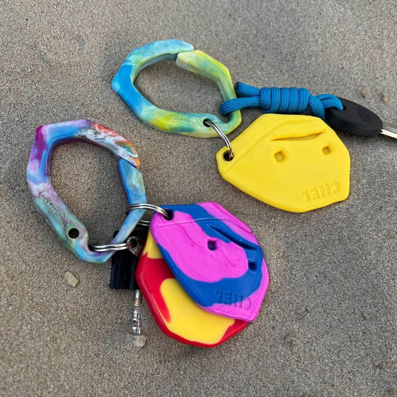 Recycled Plastic Carabiner Keychain – Eco-friendly Clip for Keys ...