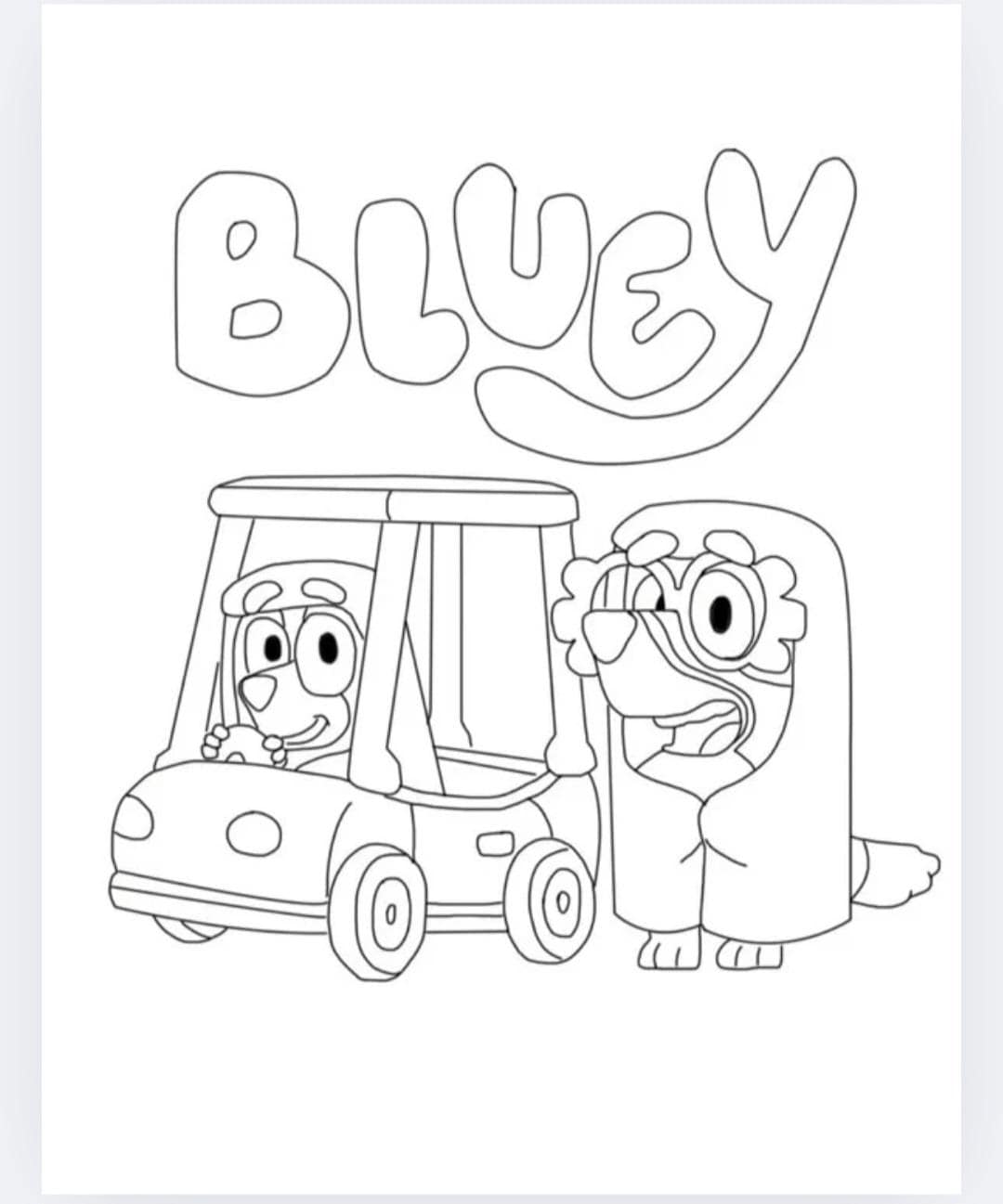 Bluey and Muffin Coloring Sheet - Etsy