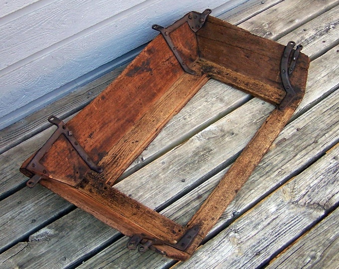 Antique Buckboard Seat Wooden Pattern Rustic and Primitive Wood Bench ...