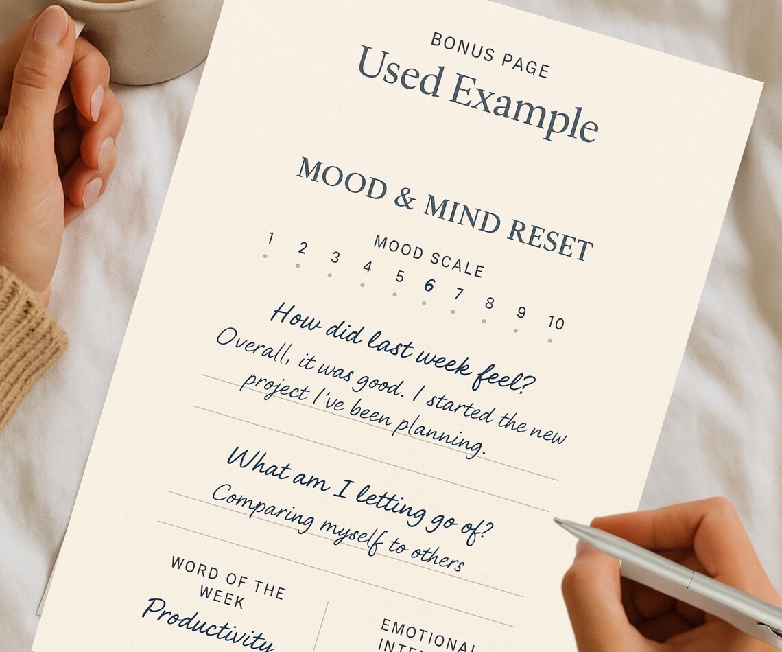 Sunday Reset Planner Printable – Minimalist Weekly Reset Template | Mental Clarity + Home Clean ...