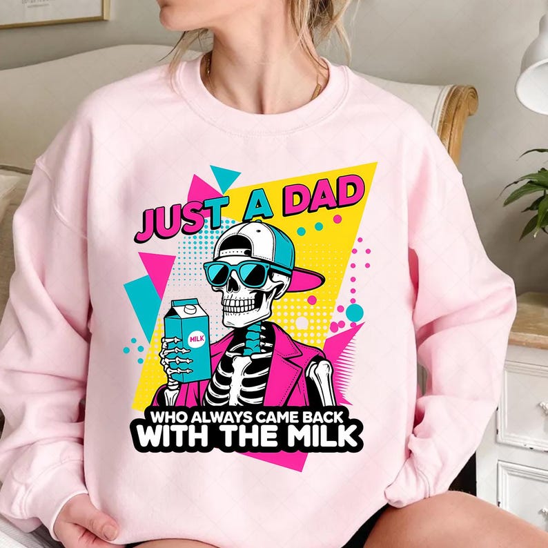 Snarky Skeleton Png, Just a Dad, Who Always Came Back With the Milk ...