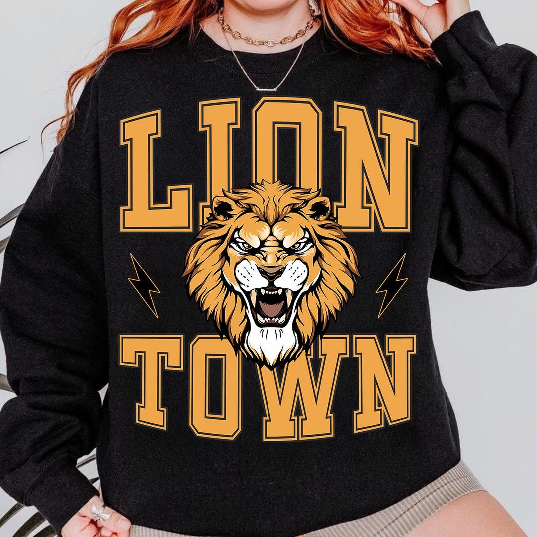 Lion Town PNG, Lions School Mascot Sports Team League, Lions Football ...
