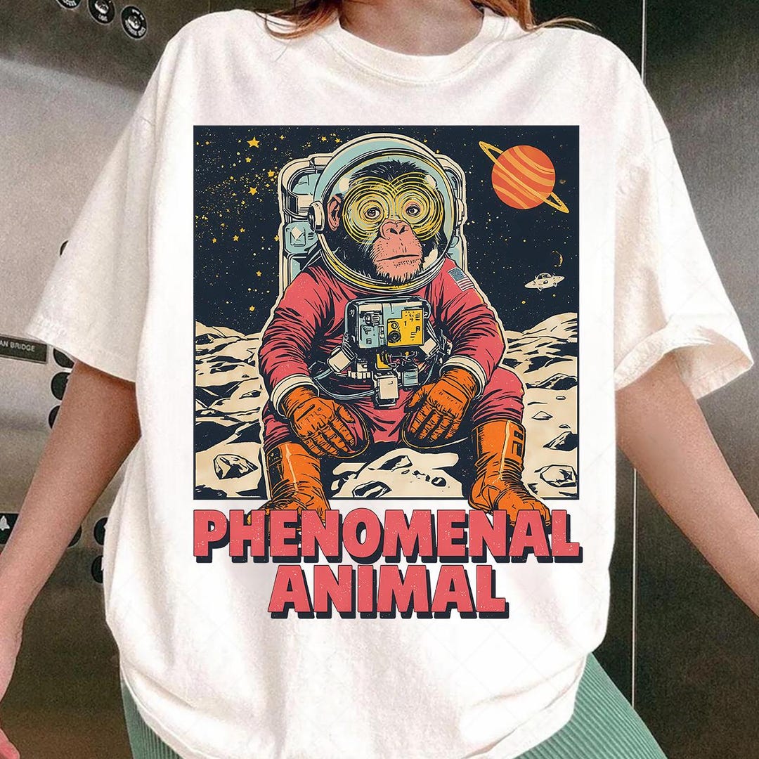 Phenomenal Space Monkey Premium Png, Funny Astronaut Ape Design, Outer ...