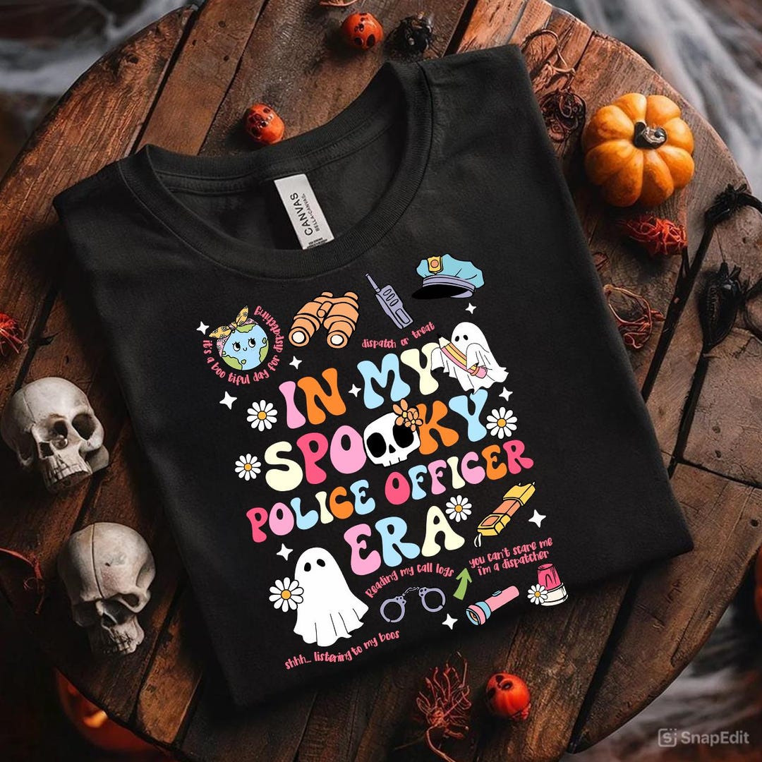 In My Spooky Police Officer Era PNG, Funny Dispatcher Halloween Design ...