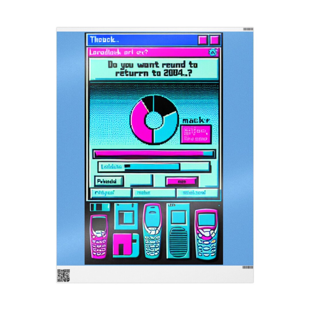 Retro Nostalgia Wrapping Paper, Vintage 2000s Gift Wrap, Unique ...