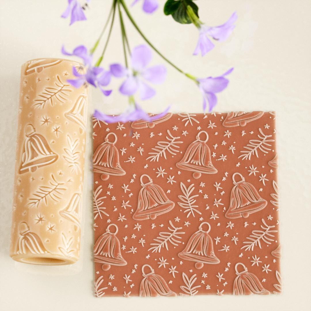 Jingle Bells Texture Roller – Seamless Holiday Pattern for Clay ...