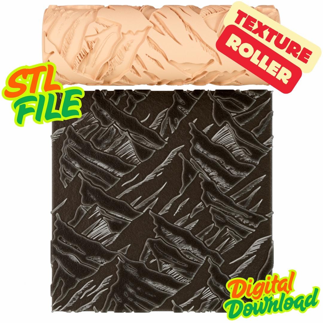 Rocky Ridge Texture Roller STL – Seamless Pattern - Digital Download - Etsy