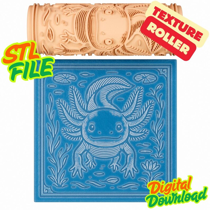 Axolotl Texture Roller STL File – Digital Download - Etsy