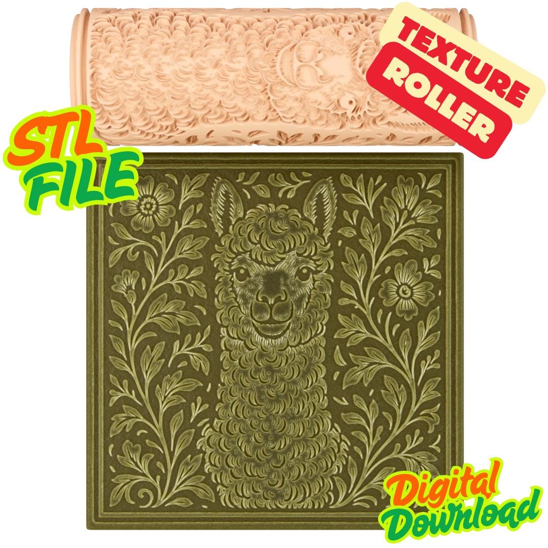 Alpaca Texture Roller STL: Engraved Clay Tool (digital Download) - Etsy