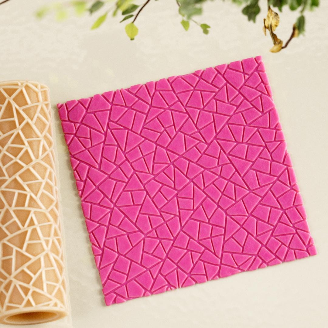 Stained Glass Texture Roller | Seamless Polymer Clay Texture Roller ...