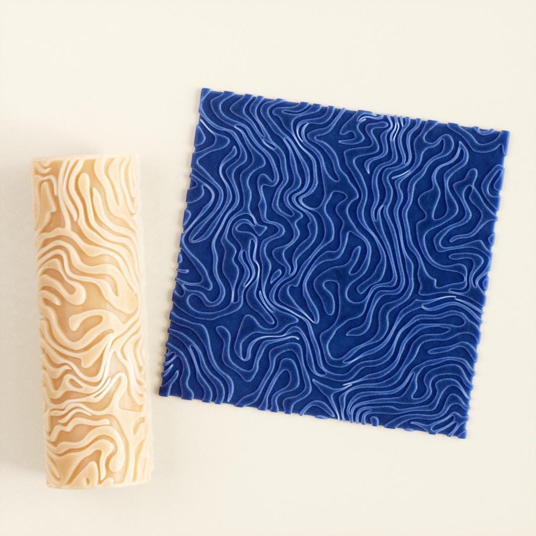 Arid Terrain Texture Roller Model 03 | Seamless Polymer Clay Texture ...