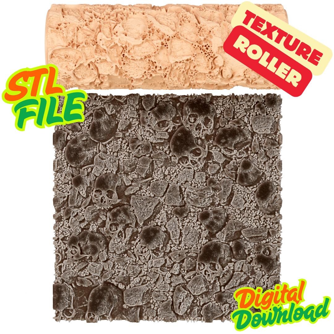 Ossuary Floor Texture Roller STL File – Seamless Pattern – Digital ...