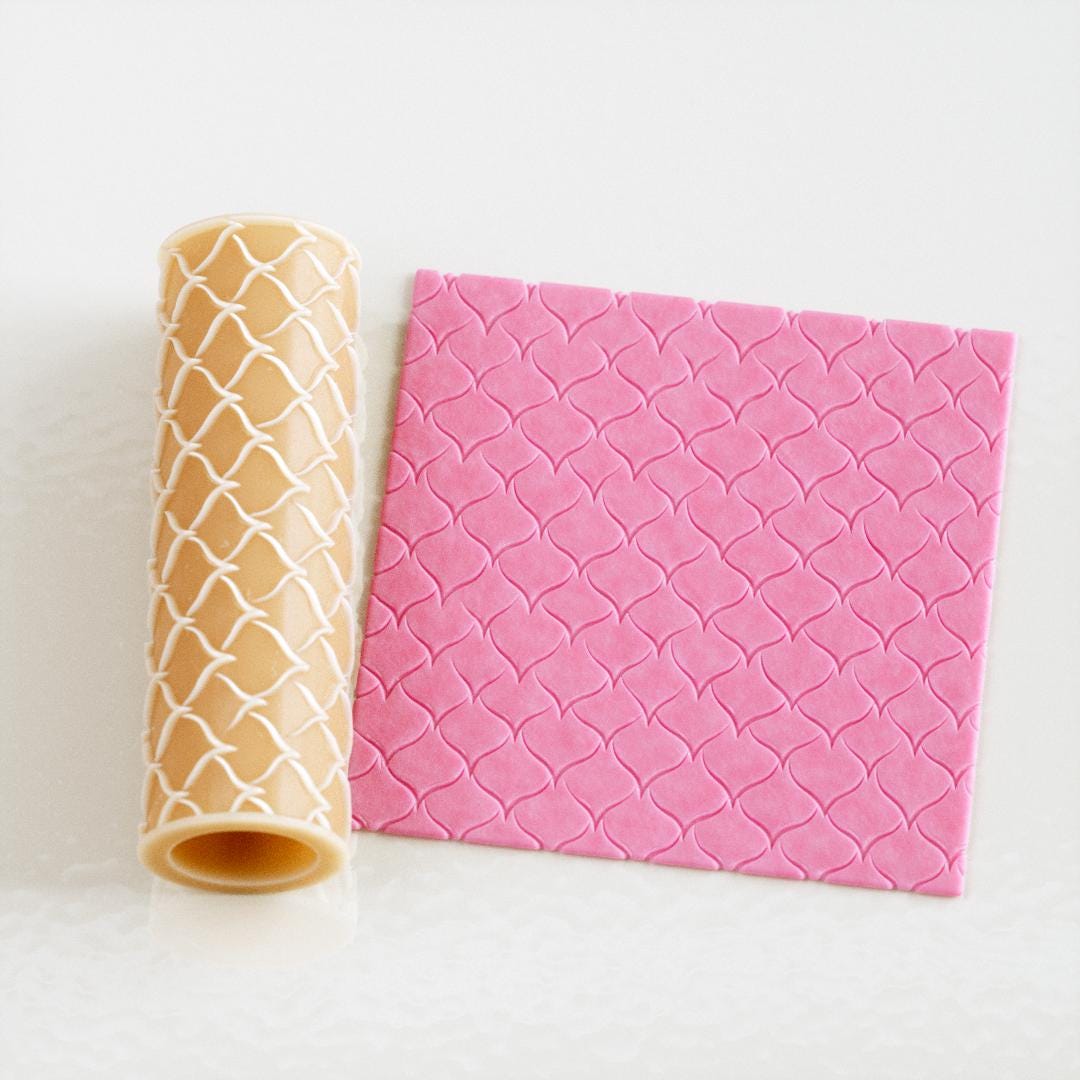 Dragon Scale Texture Roller Model 02 | Seamless Polymer Clay Texture ...