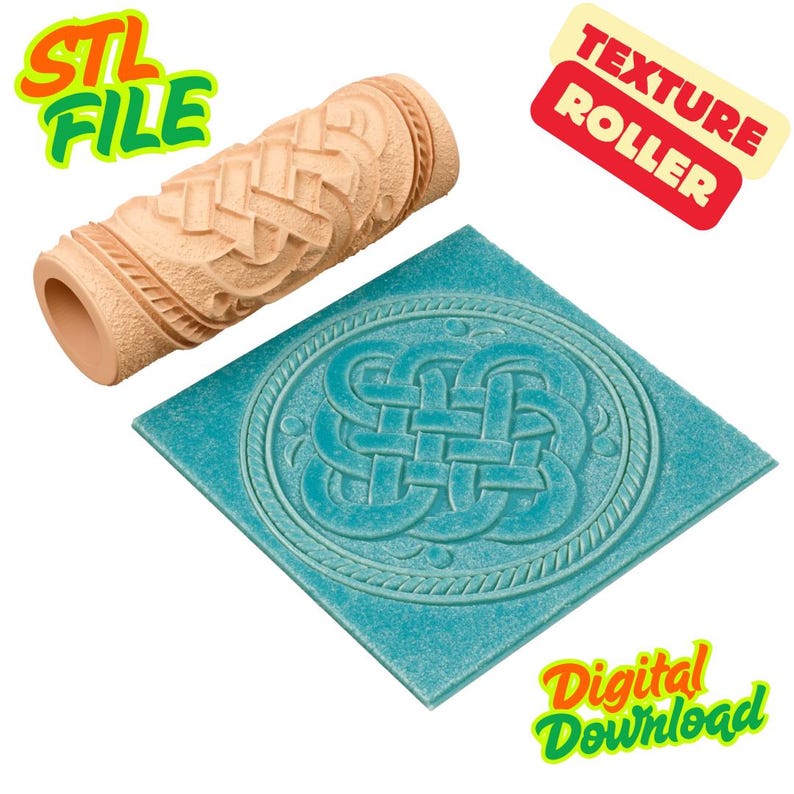 Celtic Knot Heraldry Texture Roller STL File – Digital Download - Etsy