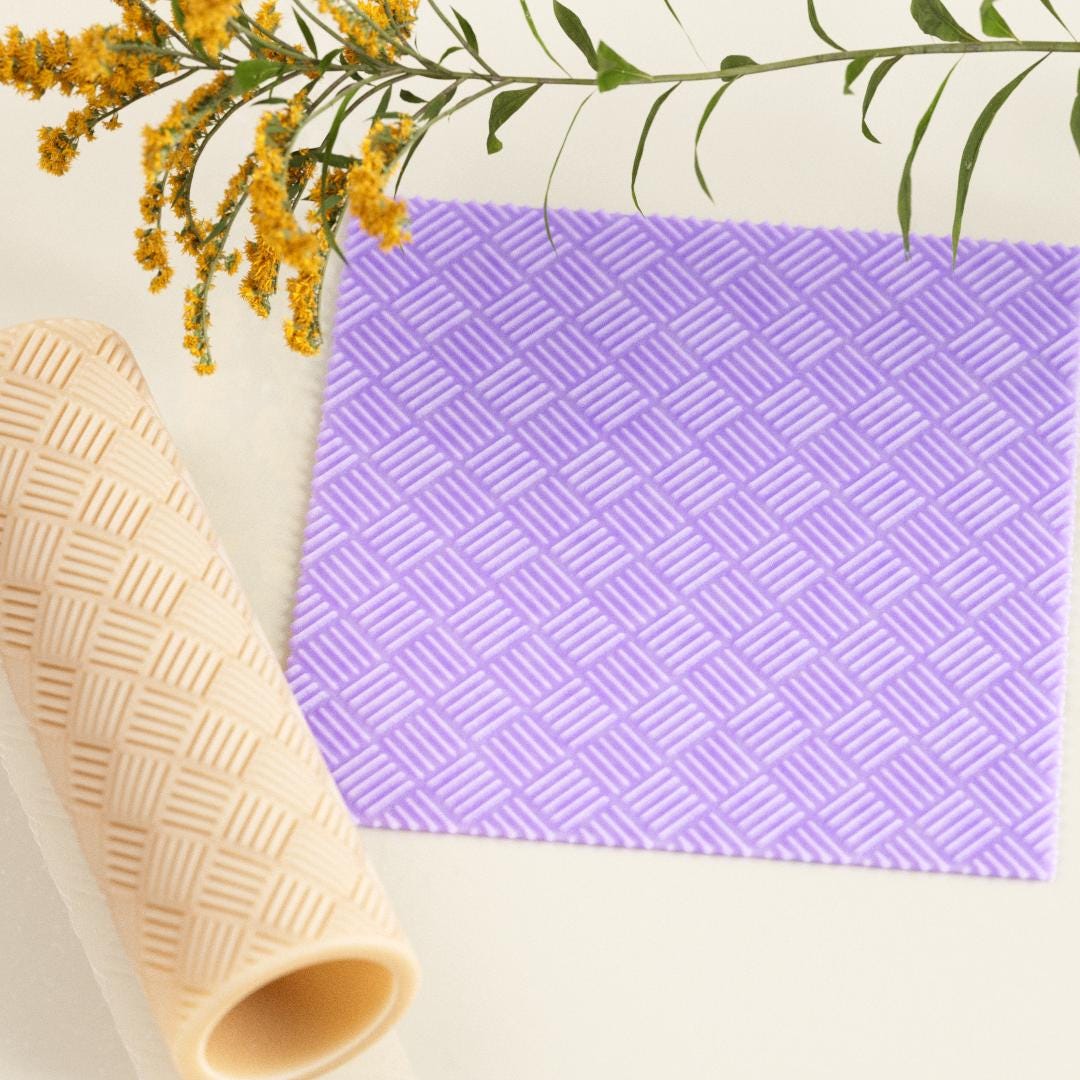 Metal Weave Texture Roller | Seamless Metal Weave Clay Texture Roller ...