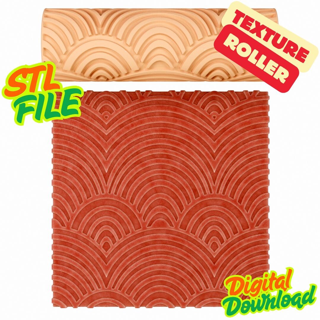 Arch Layers Texture Roller STL: 3D Print Clay Tool (digital Download ...