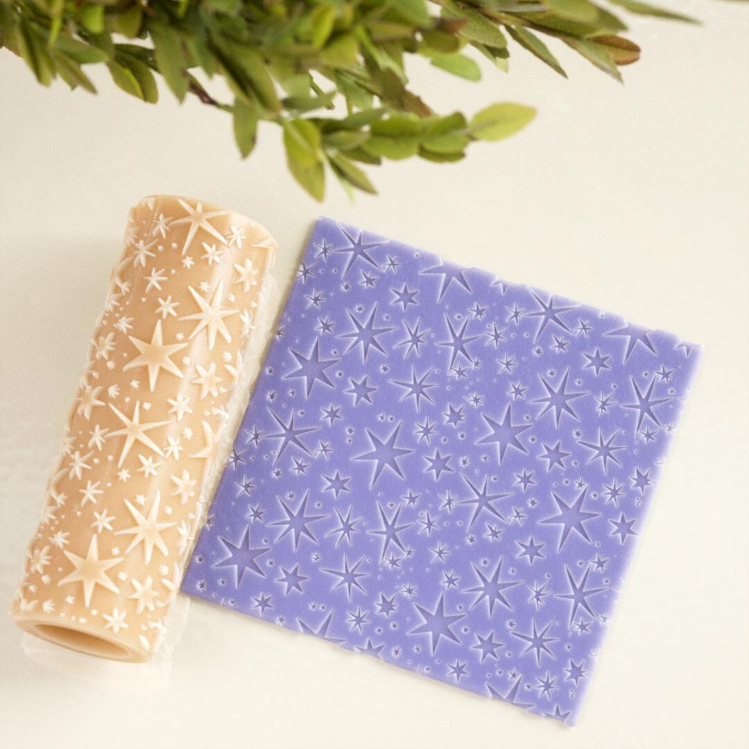 Starry Night Texture Roller – Seamless Pattern Roller for Pottery ...