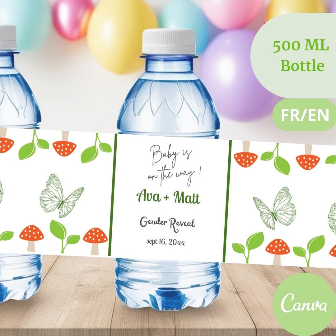 Woodland Water Bottle Decorations – Customizable Labels With Text ...