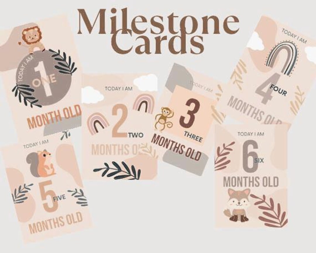 Printable Milestones Cards, Baby Milestones, Memory Making - Etsy