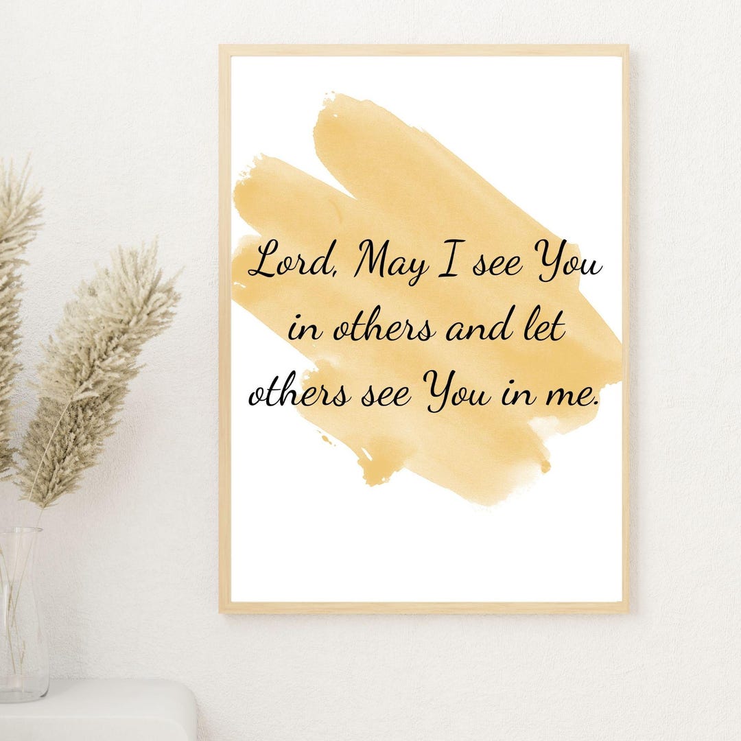 Prayer of Transformation Print: Catholic Christian Wall Art (digital ...