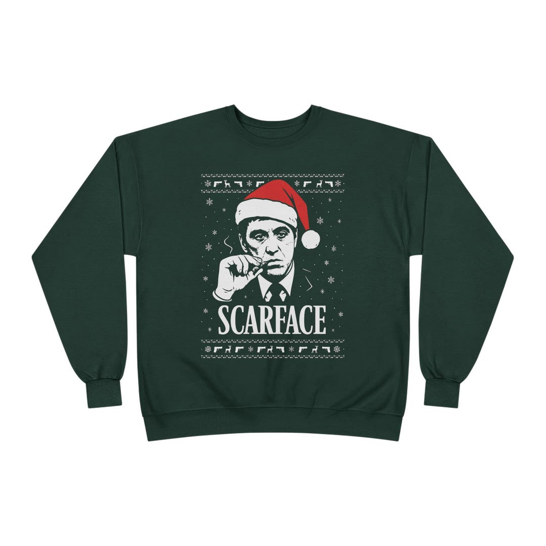 Tony Montana Scarface Christmas Sweater - Oversized Vintage Holiday ...