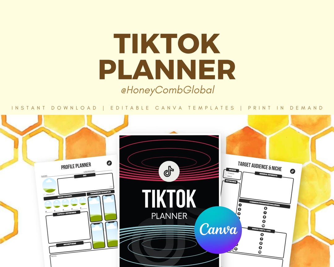 Tiktok Social Media Planner, Content Calendar, Strategy Guide ...