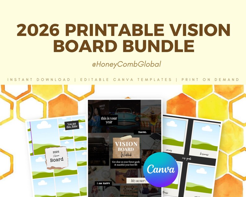 2026 Vision Board Kit: Printable Photos, Affirmations - Etsy