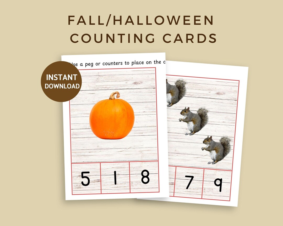 Halloween Counting Cards | Fun Printable Math Activity for Preschool ...