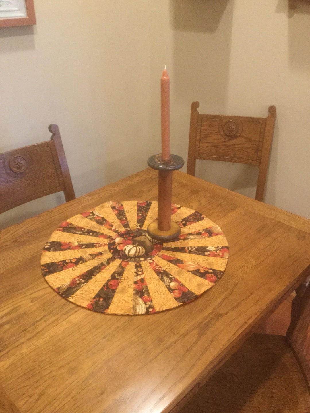 Autumn Circular Table Topper - Etsy