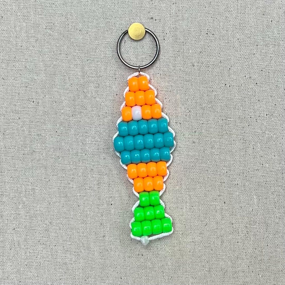 Fish Bead Pet Keychain Bag Charm | Bead Buddy | Fish Pony Bead Keychain ...