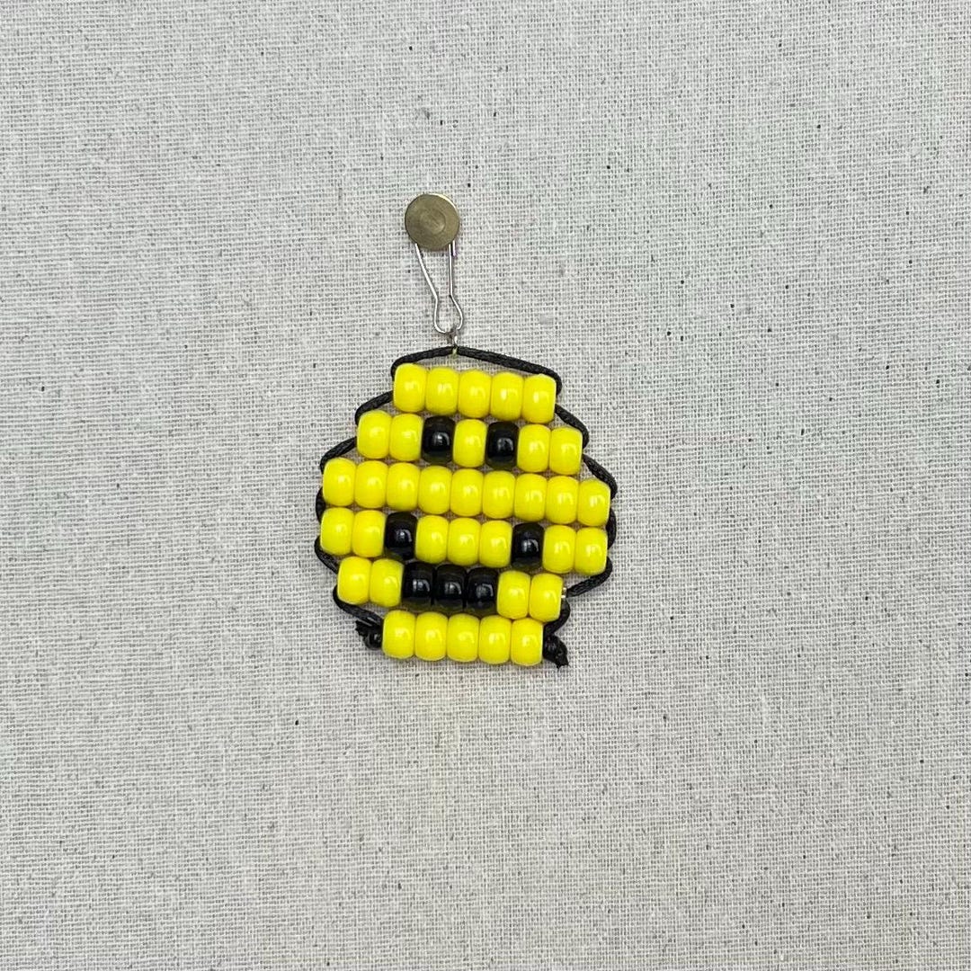 Mini Smiley Bead Buddy Keychain Bag Charm | Smiley Face Keyring ...