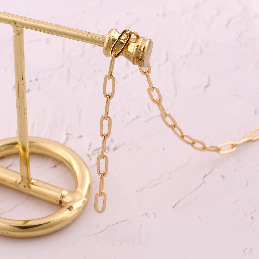 1 Meter 18K Gold Filled Paper Clip Chains Dainty Paper Clip Chains for ...