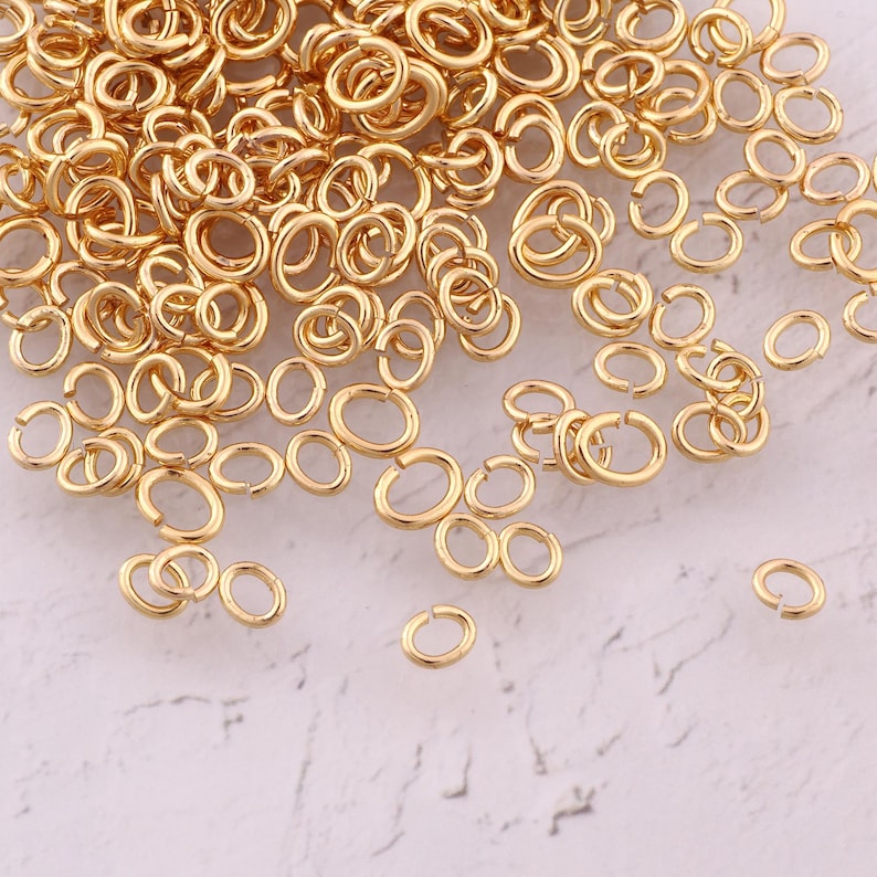 50 Pcs 18K Gold Filled Open Jump Rings Dainty Round Jump Rings for DIY ...