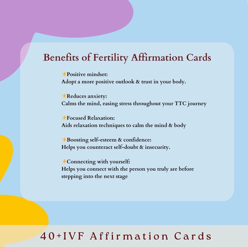 48 Printable IVF Affirmation Cards | Fertility Journey Support | IVF ...