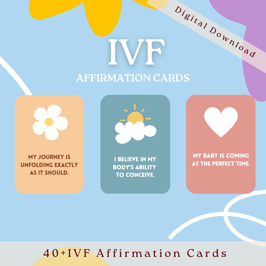 48 Printable IVF Affirmation Cards | Fertility Journey Support | IVF ...
