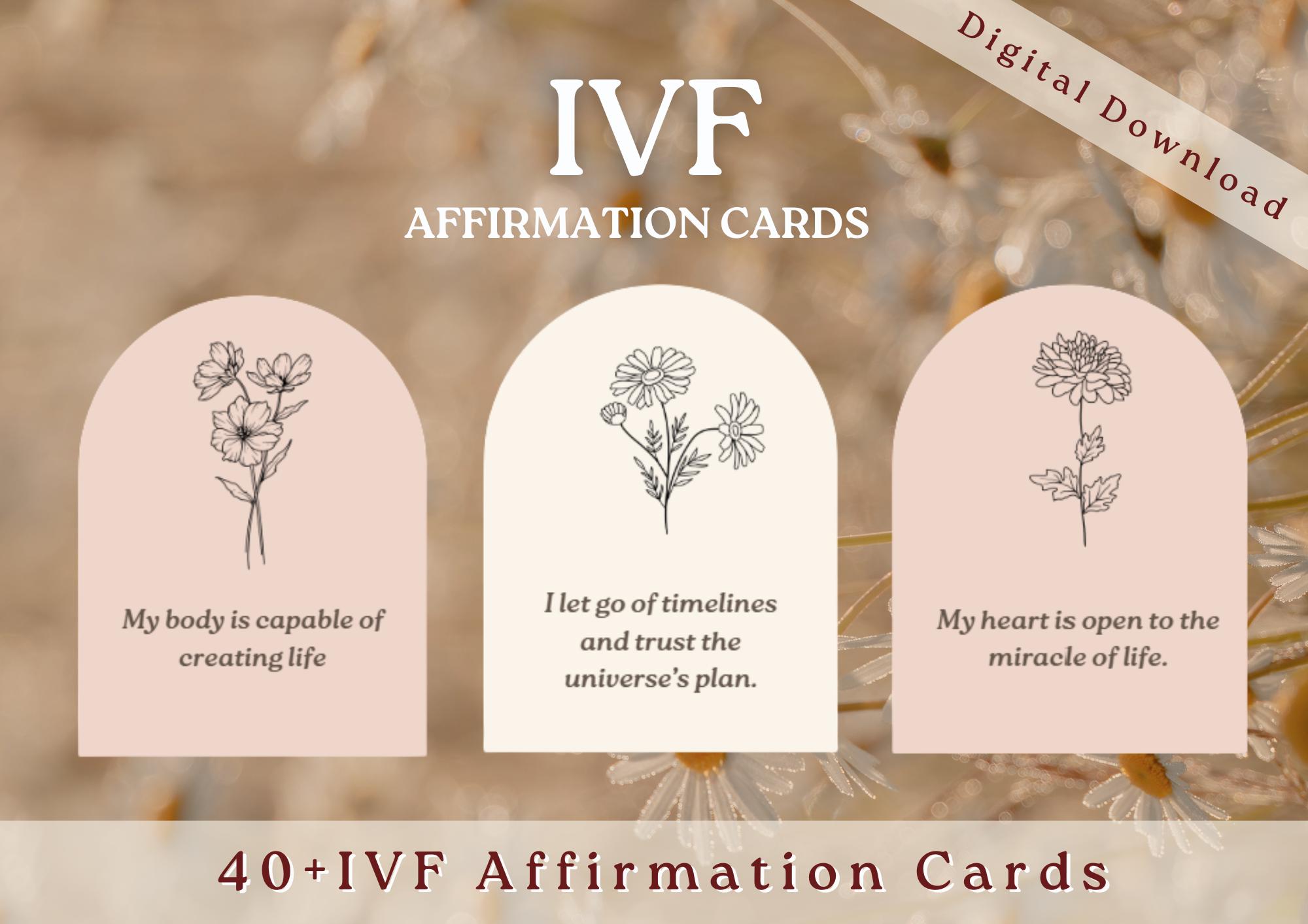 48 Printable IVF Affirmation Cards | Fertility Journey Support | IVF ...